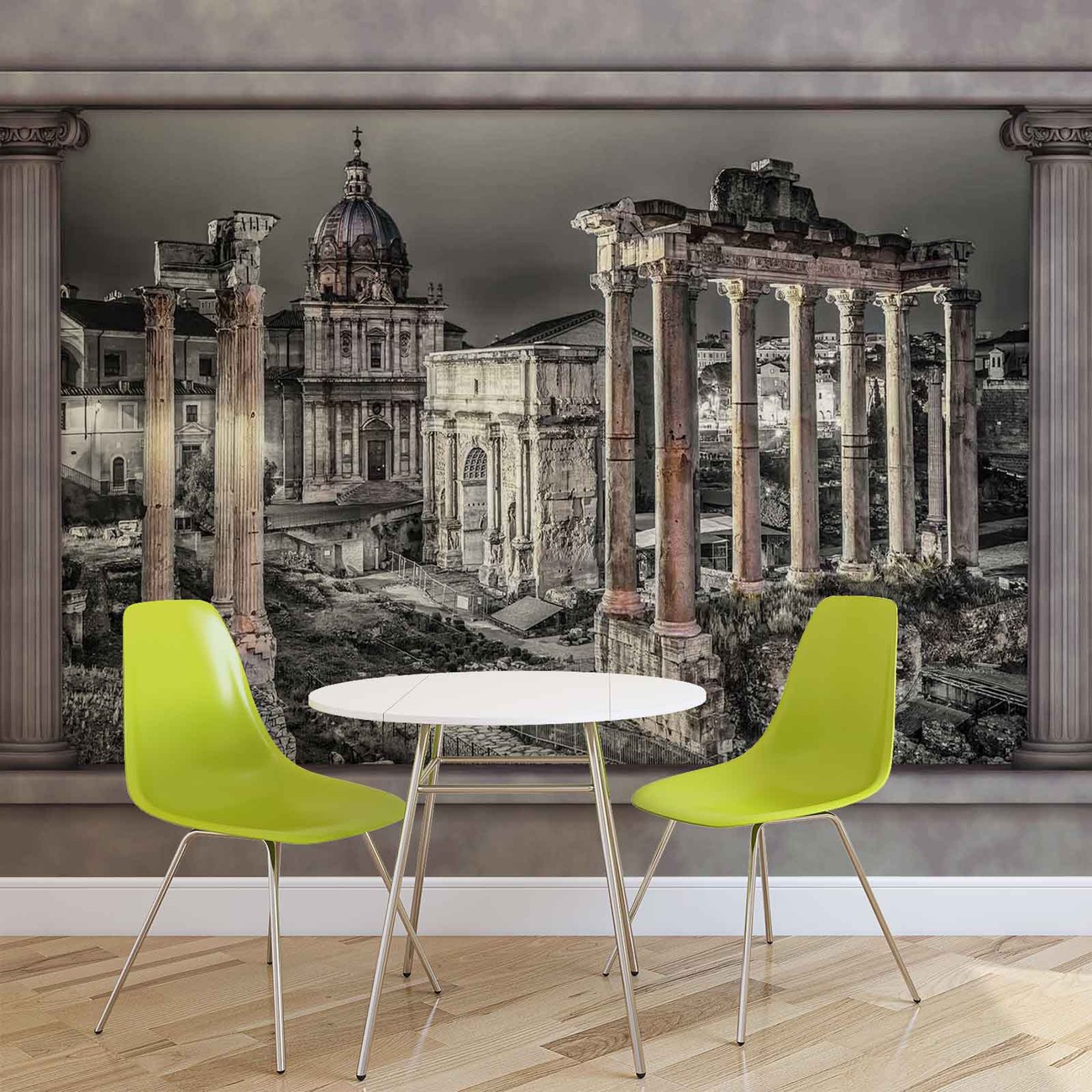 Rome City Ruins Window View Wall Paper Mural | Buy at EuroPosters