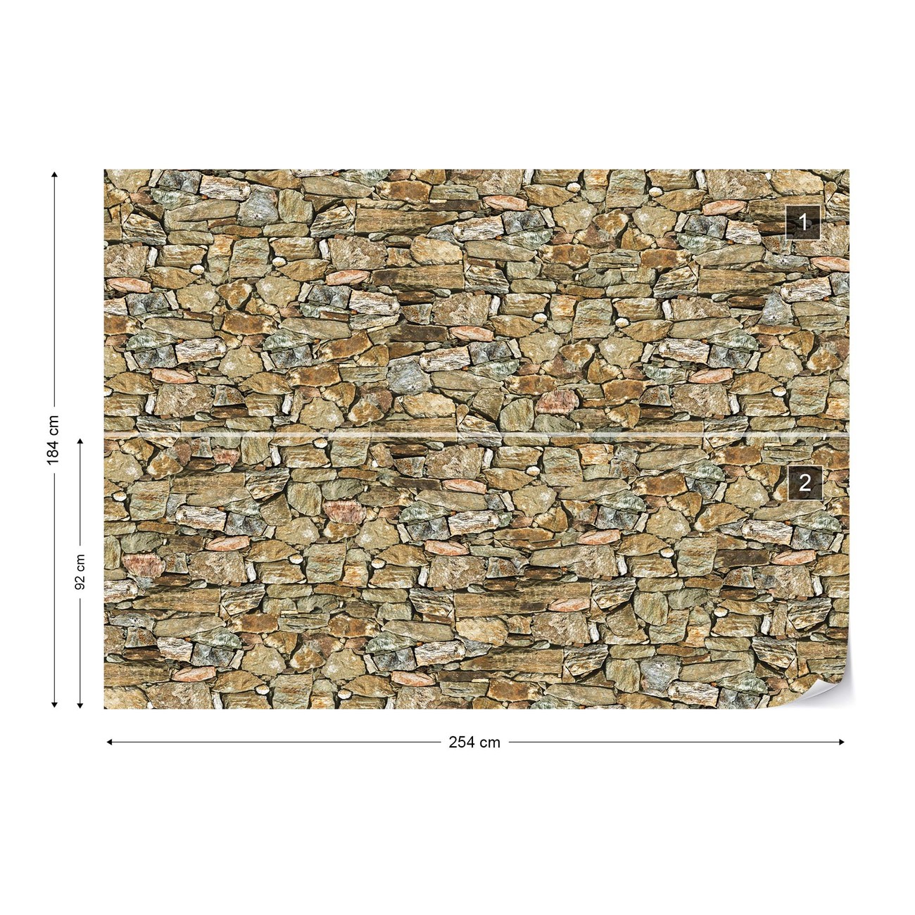 Rustic Stone Wall Wall Paper Mural | Buy at EuroPosters