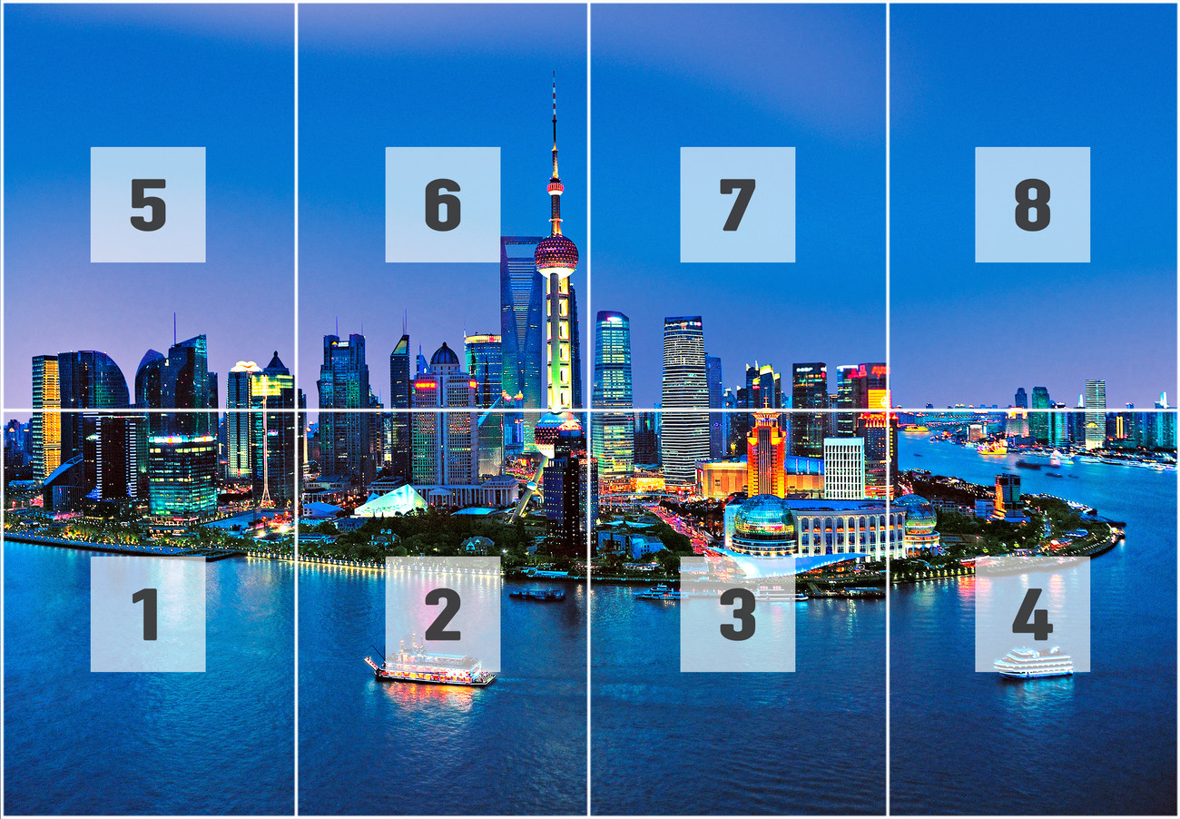 SHANGHAI - skyline Wall Mural | Buy online at Europosters