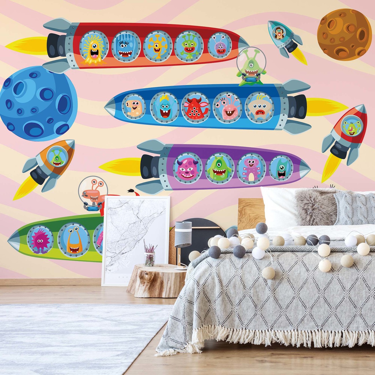 Space Monsters Wall Paper Mural | Buy at EuroPosters