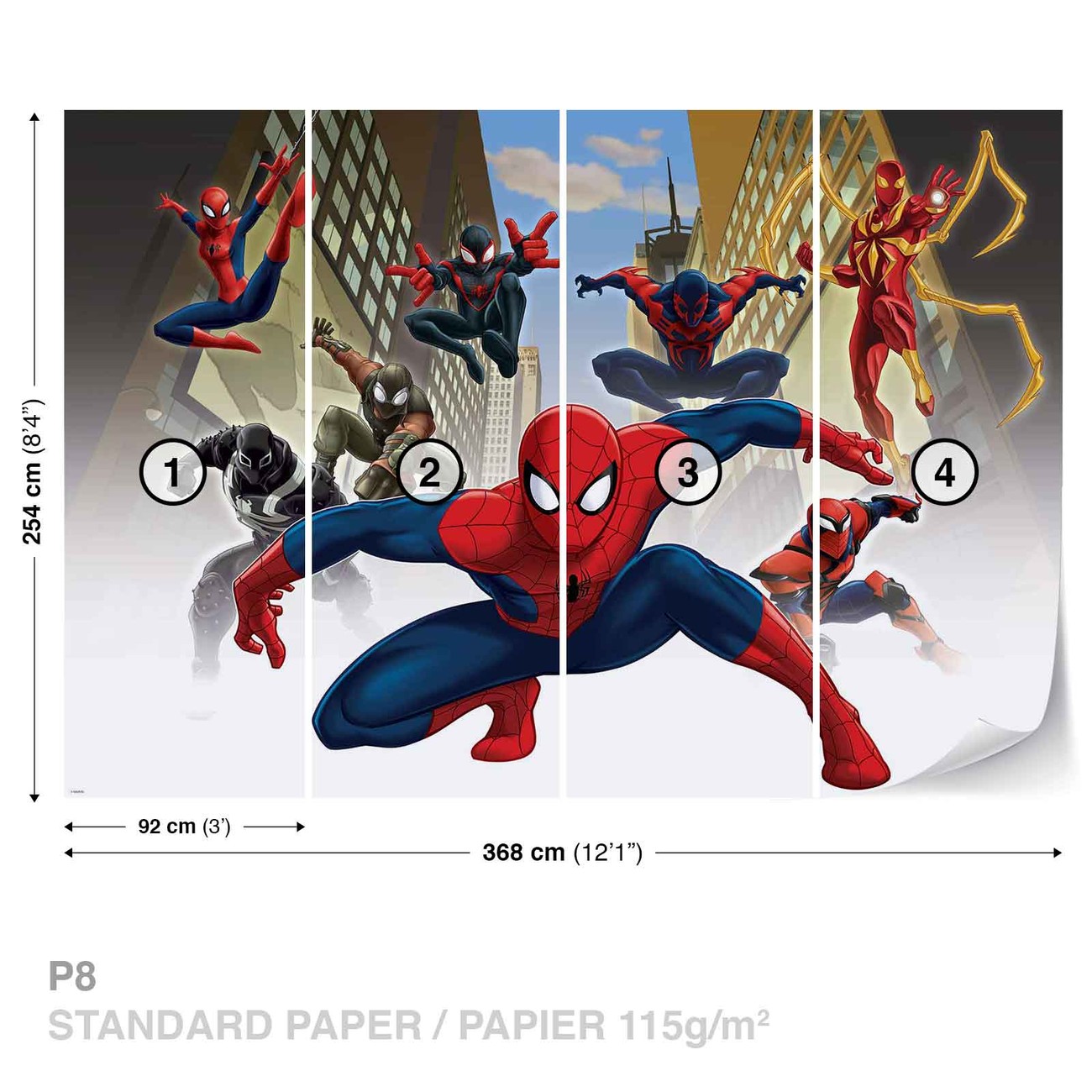 Spiderman Marvel Wall Paper Mural | Buy at EuroPosters
