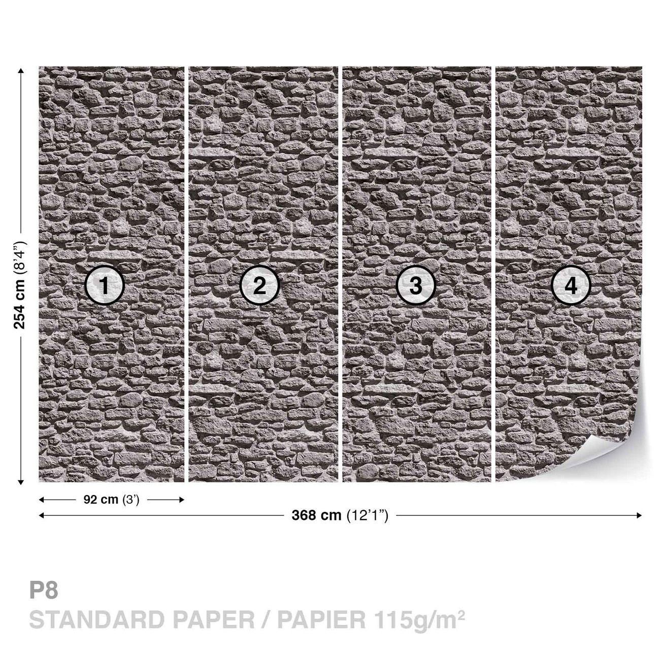 Stone Wall Wall Paper Mural | Buy at EuroPosters
