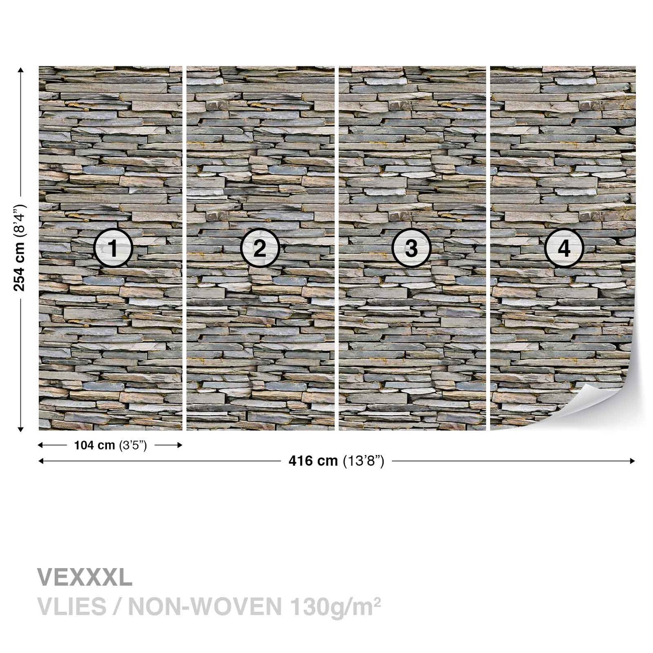 Stone Wall Wall Paper Mural | Buy at EuroPosters