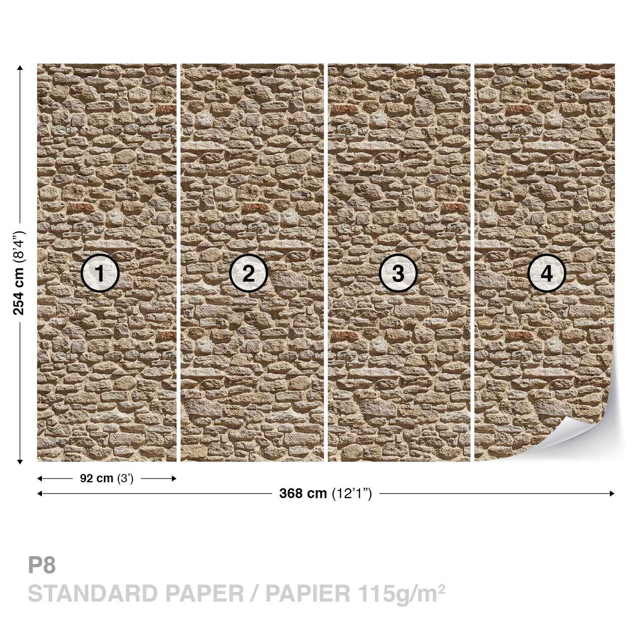 Stone Wall Wall Paper Mural | Buy at EuroPosters