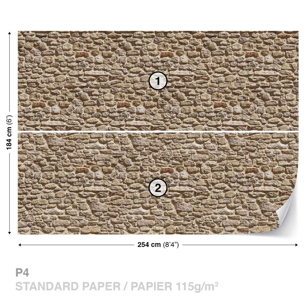 Stone Wall Wall Paper Mural | Buy at EuroPosters