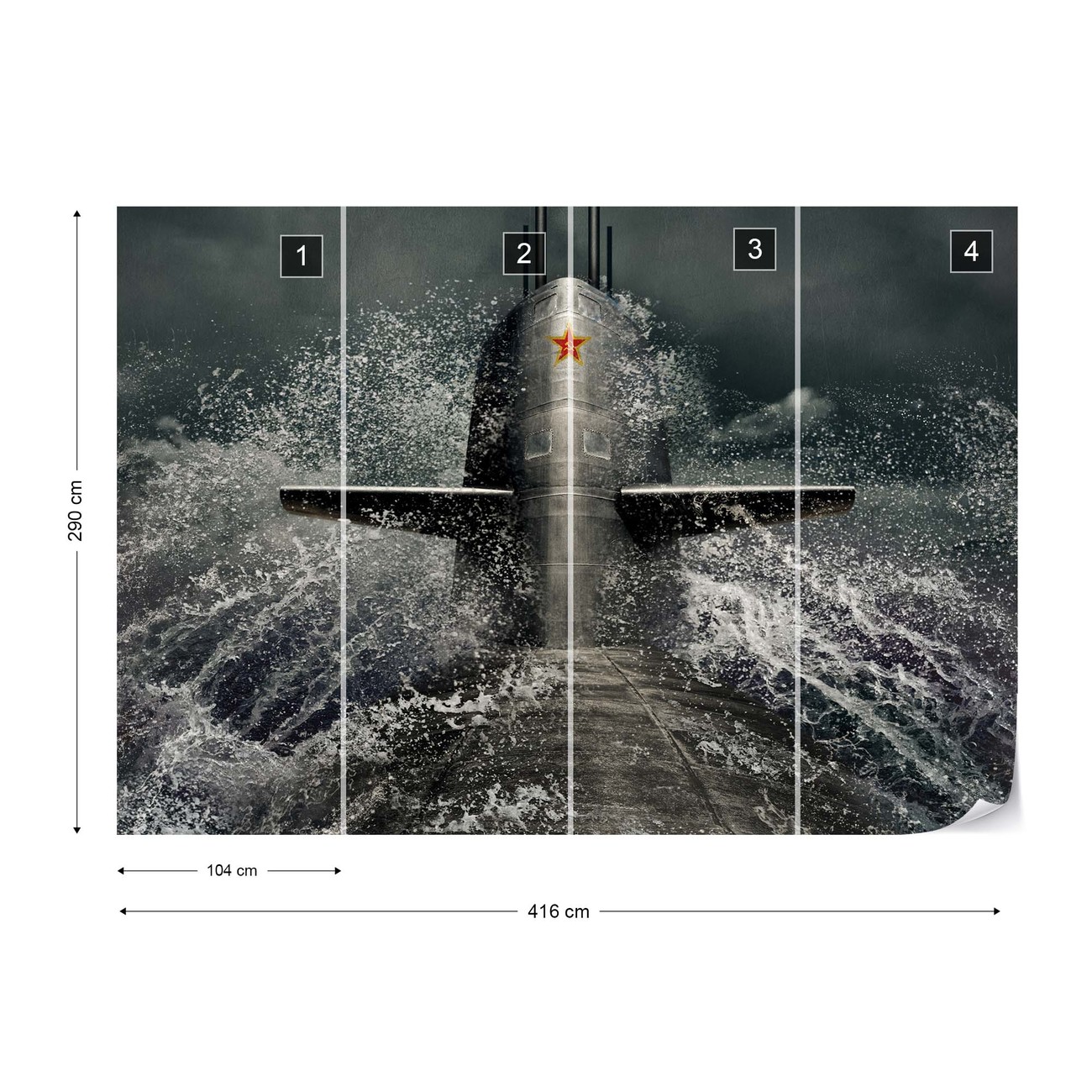 Submarine Wall Paper Mural | Buy at EuroPosters