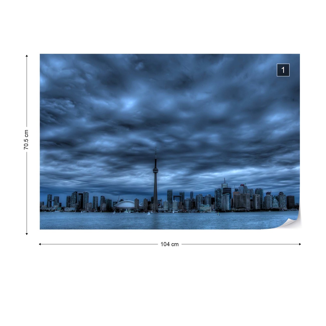 Toronto Blue Wall Paper Mural | Buy at EuroPosters