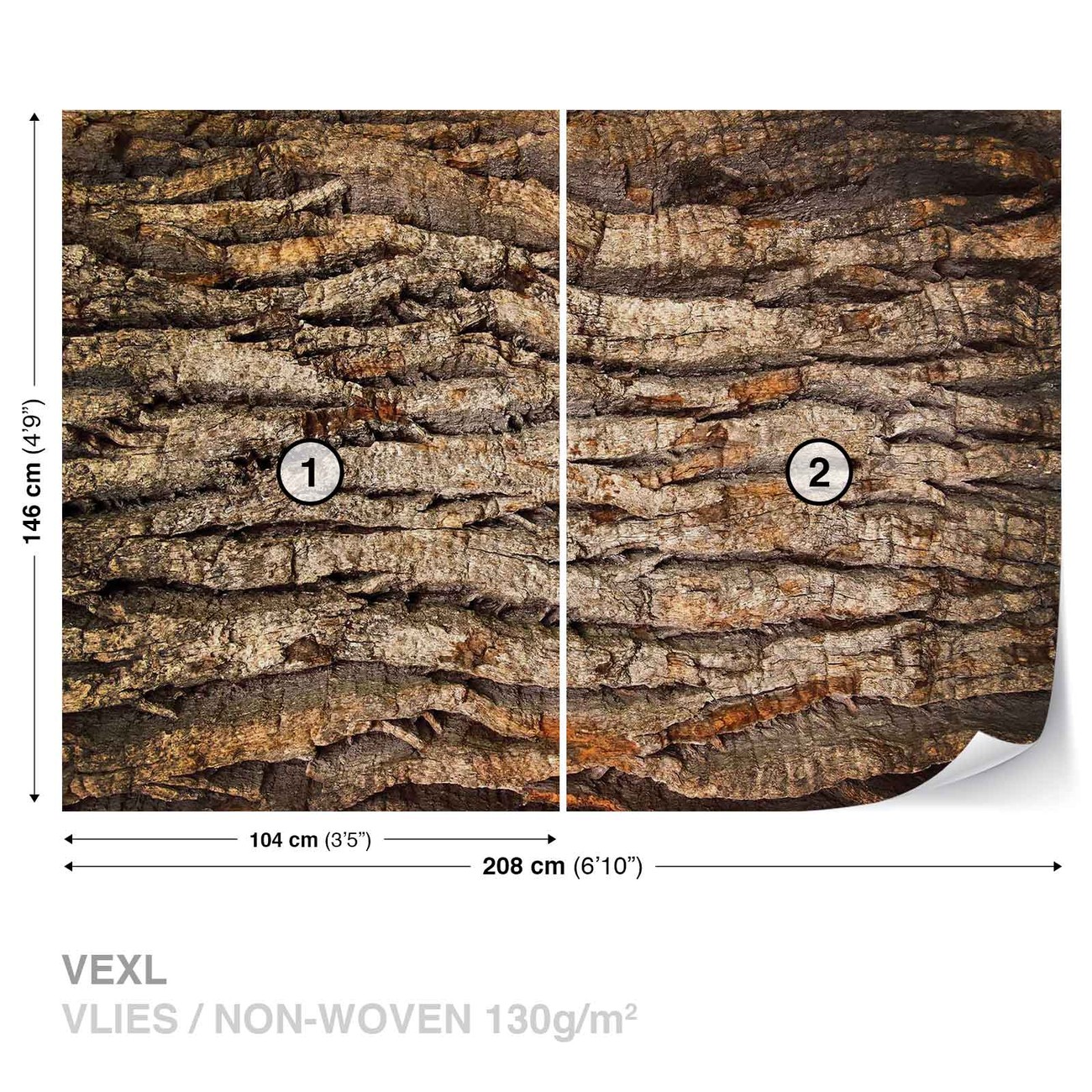 Tree Bark Wall Paper Mural | Buy at EuroPosters