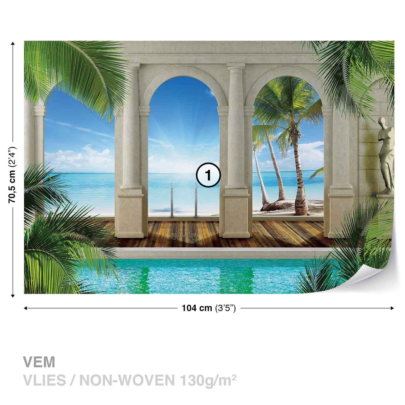 Tropical Beach Wall Paper Mural | Buy at EuroPosters