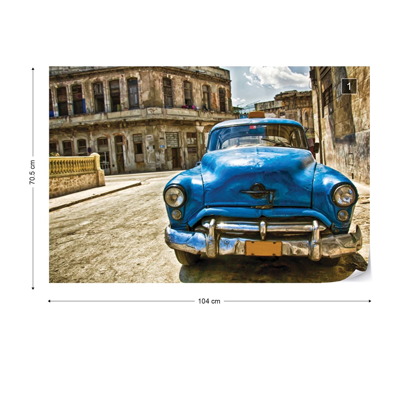 Vintage Car Cuba Havana Wall Paper Mural | Buy at EuroPosters