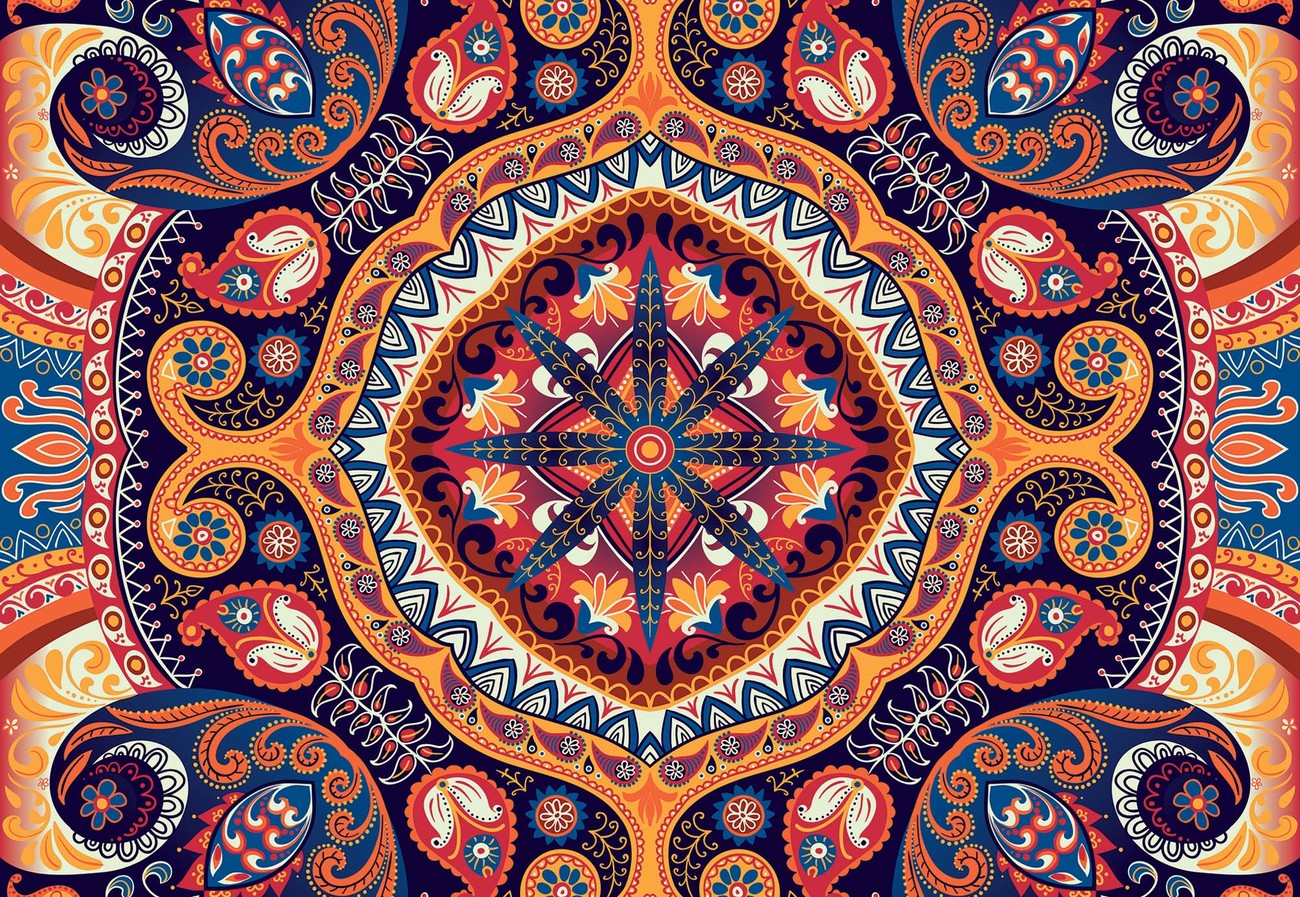 Vintage Ethnic Pattern Wall Paper Mural | Buy at EuroPosters