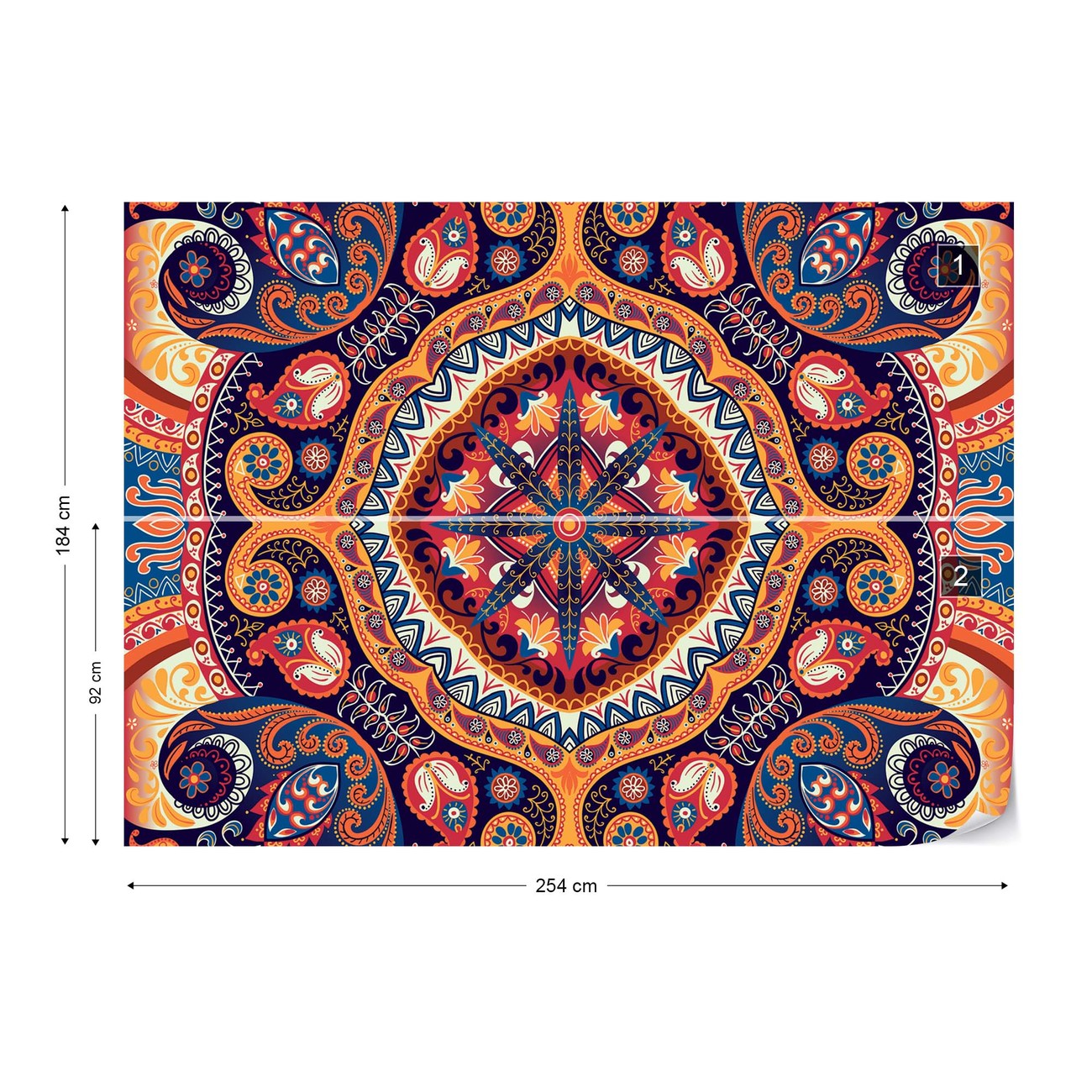Vintage Ethnic Pattern Wall Paper Mural | Buy at EuroPosters