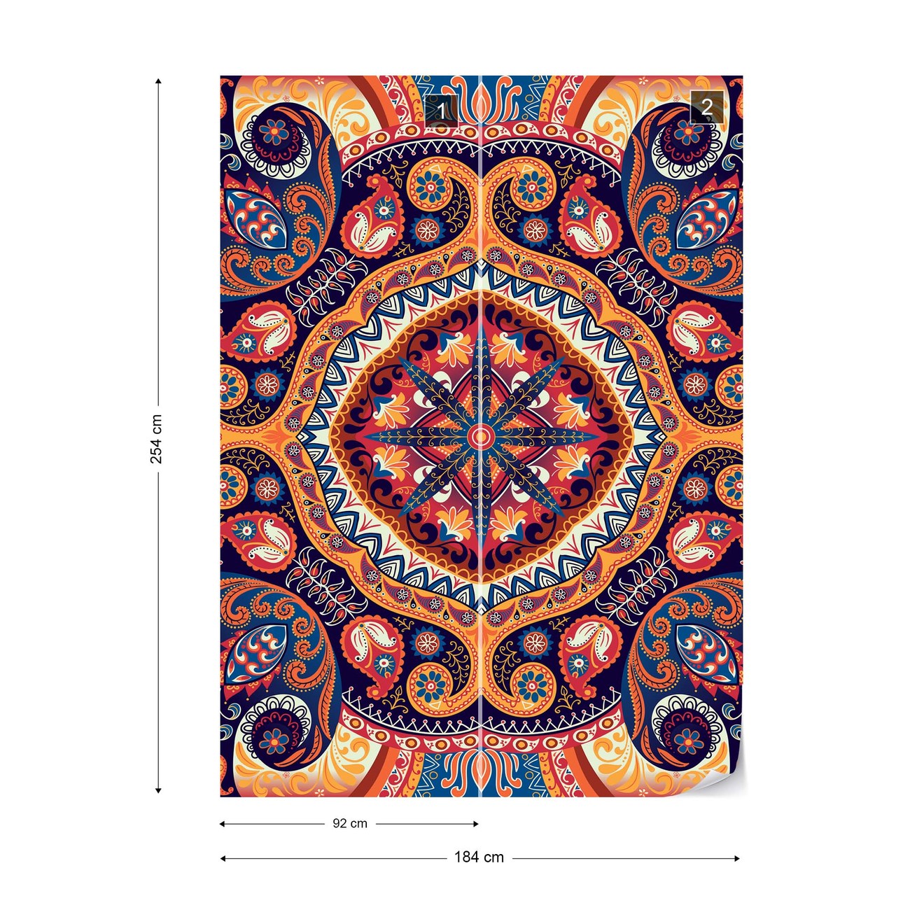 Vintage Ethnic Pattern Wall Paper Mural | Buy at EuroPosters