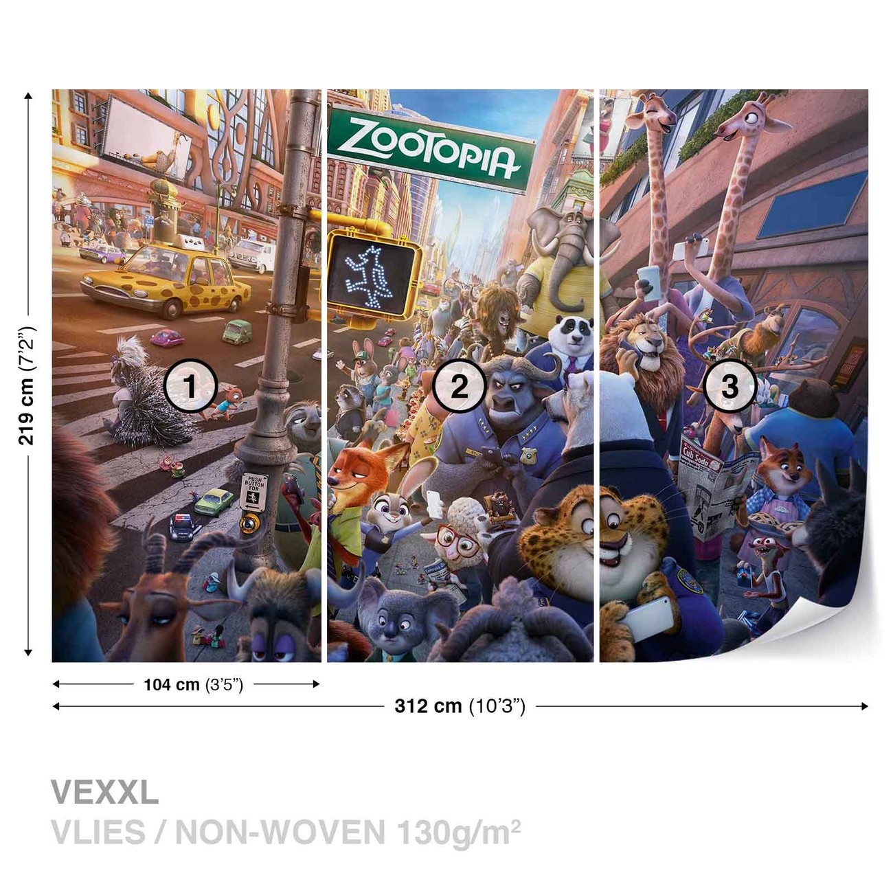 Walt Disney Zootopia Wall Paper Mural | Buy at EuroPosters