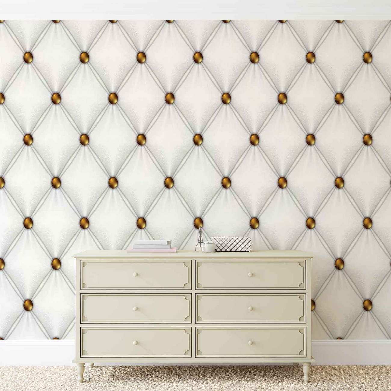 White Pattern Checkered Wall Paper Mural | Buy at EuroPosters