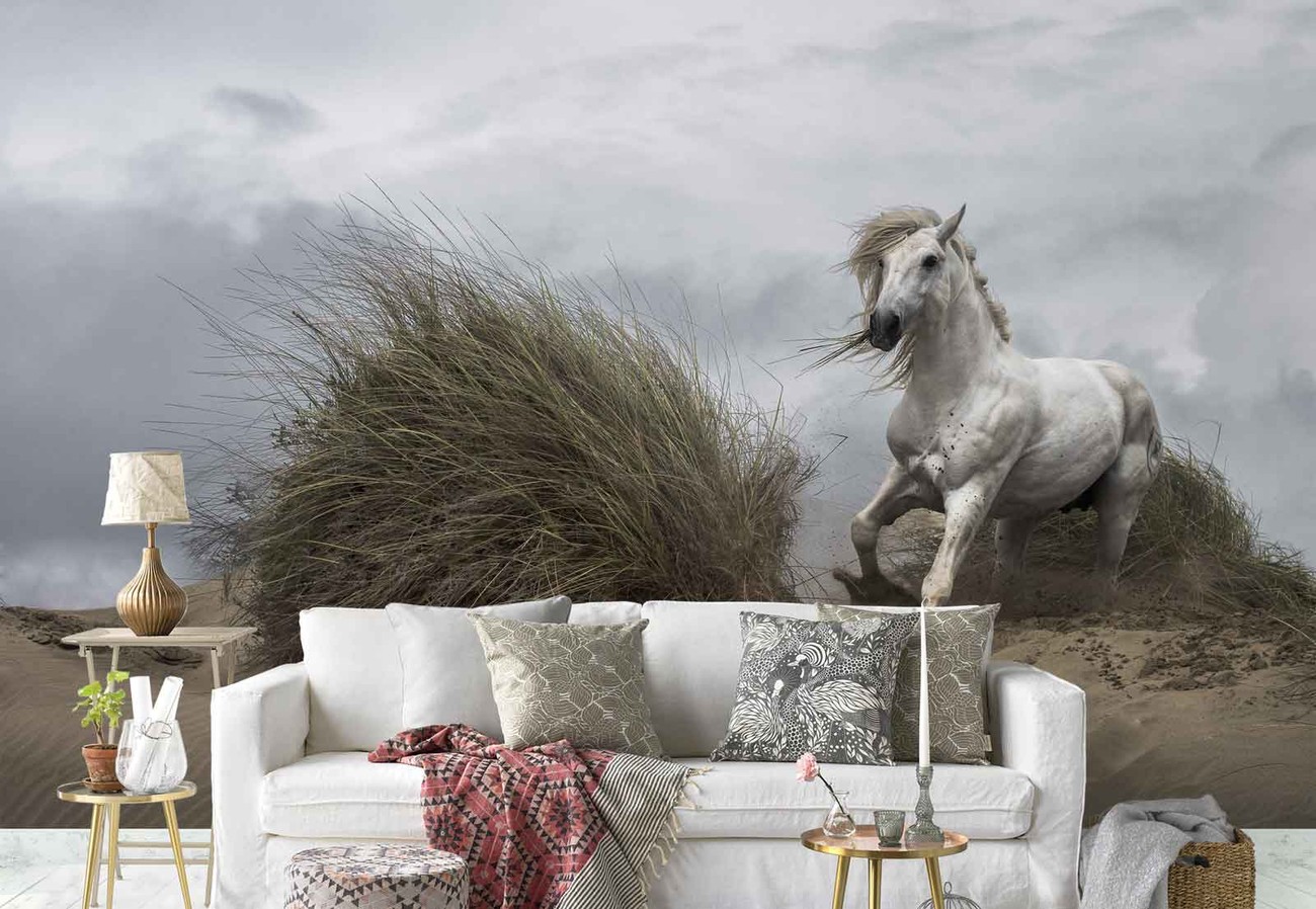 White Stalion Wall Paper Mural | Buy at EuroPosters