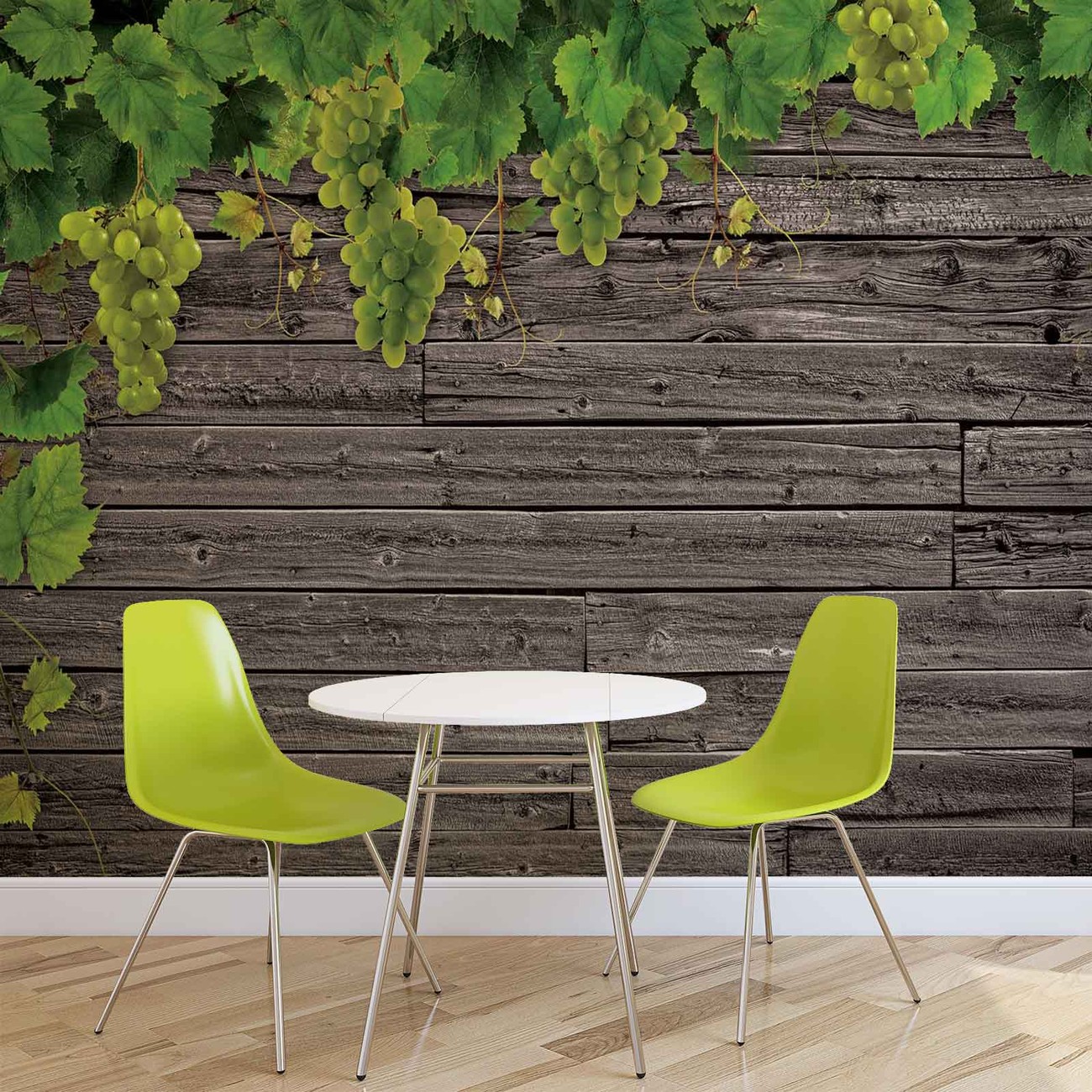 Wooden Wall Grapes Wall Paper Mural | Buy at EuroPosters