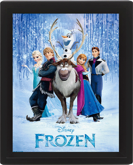 Frozen - Cast Framed 3Dposter | Sale at EuroPosters