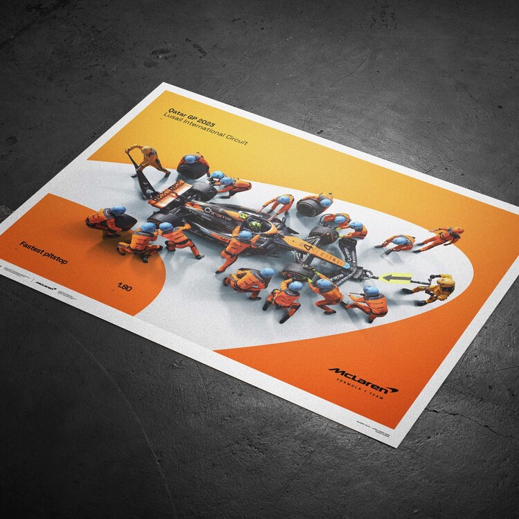 Art Print McLaren Formula 1 Team - 1.80 - World Record Fastest Pit Stop ...