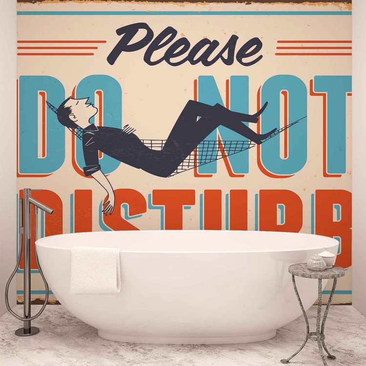 Retro Do Not Disturb Wall Paper Mural | Buy at EuroPosters