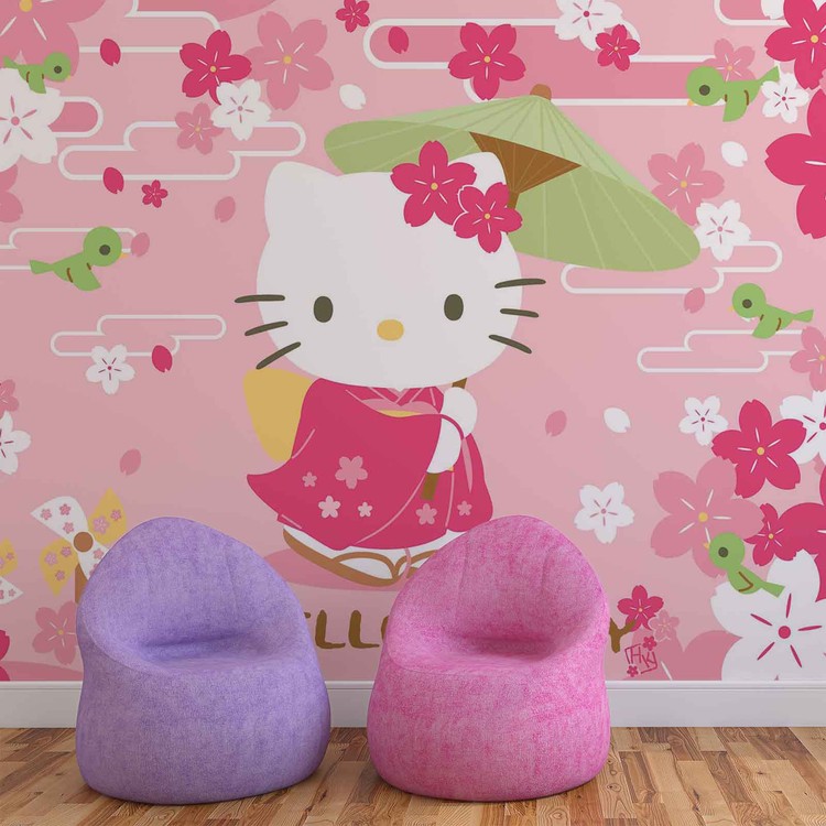Hello Kitty Wall Paper Mural | Buy at EuroPosters