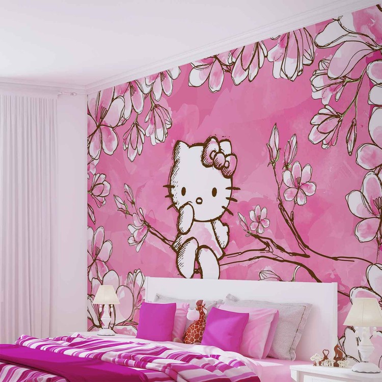 Hello Kitty Behang Breedbeeld