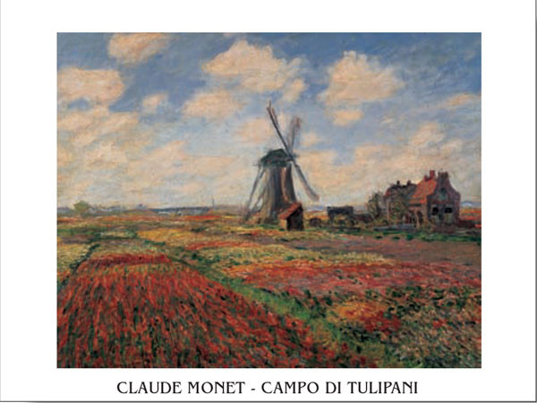 Art Print A Field of Tulips in Holland, 1886, Claude Monet | Posters ...
