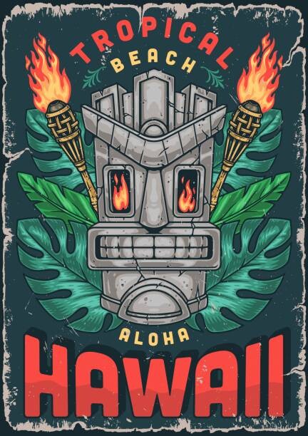 Wall Art Print | Aloha Hawaii beach colorful sticker, IMOGI | Europosters