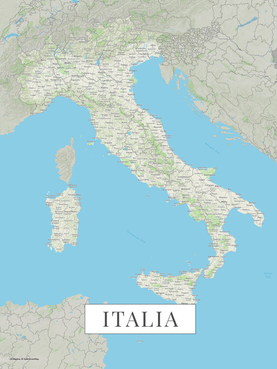 Kartta Italy color ǀ Kaikki kaupunkikartat ja maailmankartat seinälle ...