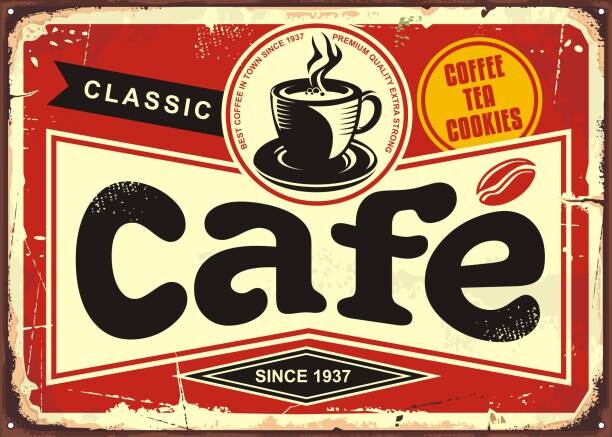 Wall Art Print | Cafe bar retro tin sign, lukeruk | Europosters