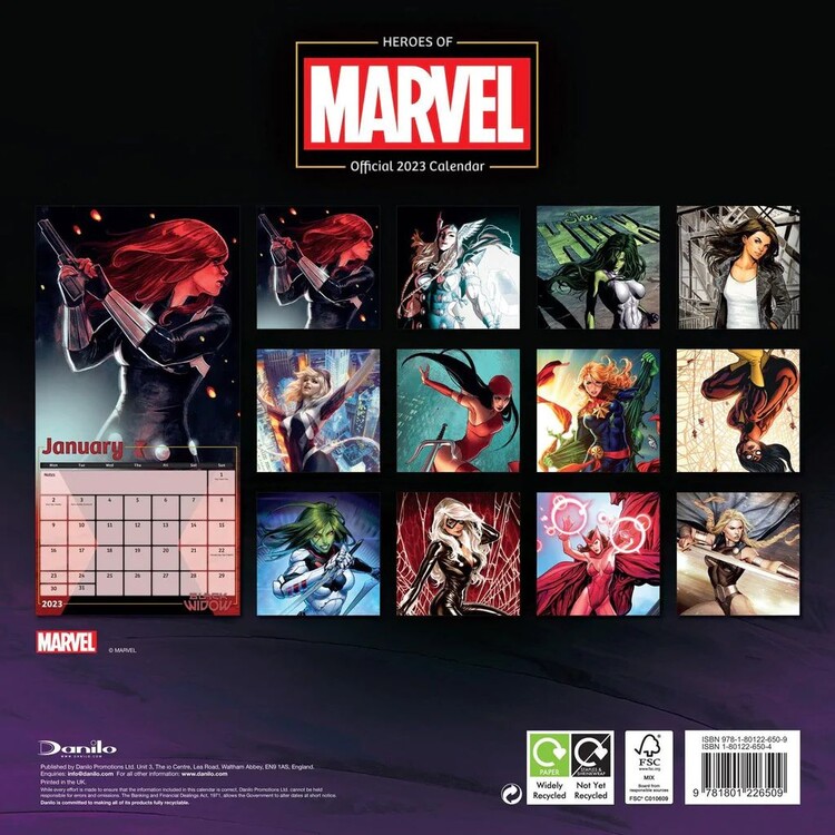 Marvel - Heroes - Calendários de parede 2024 | Compre em Europosters