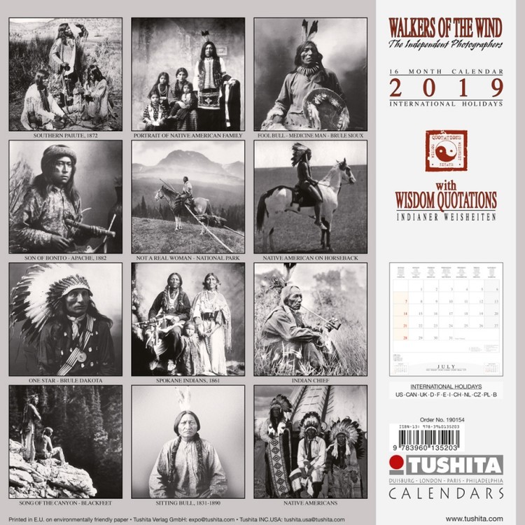 Native American Male Model Calendar