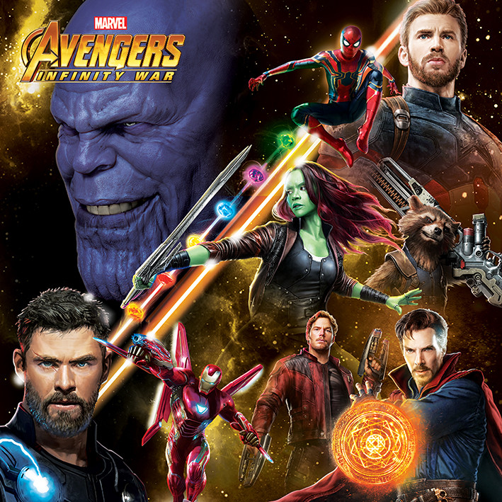 Canvas Print Avengers Infinity War - Space Montage, Sold at UKposters.eu