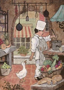 Art Print Chef With Goose, Whiteaker, Betty | Posters, Wall Art ...