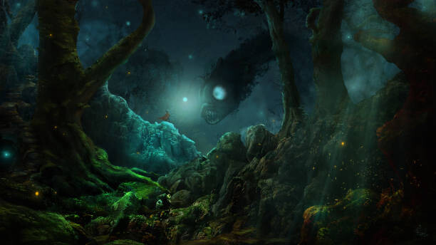 Wall Art Print | Fantasy landscape of a jungle monster, Esther Derksen ...