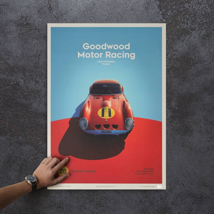 Art Print Ferrari 250 GTO - Red - Goodwood TT - 1963 - Limited Poster ...