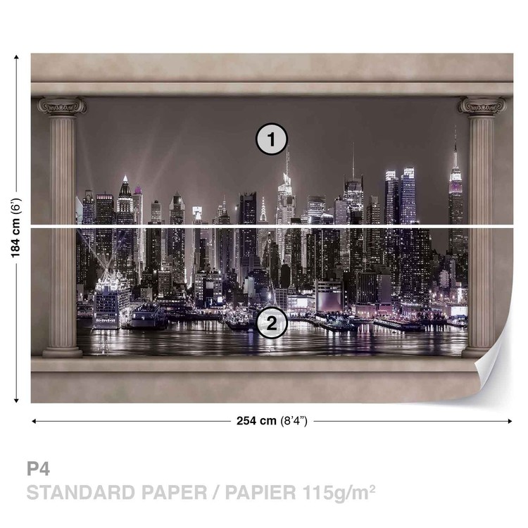 New York City Skyline Window View Fototapet | Kjøp hos Europosters