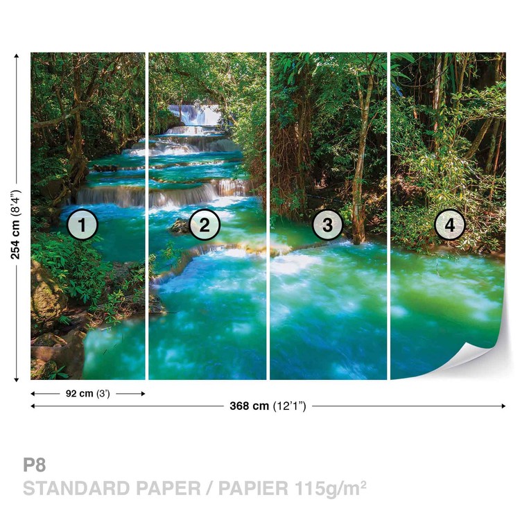 Waterfalls Trees Forest Nature Wall Mural | Buy online at Europosters