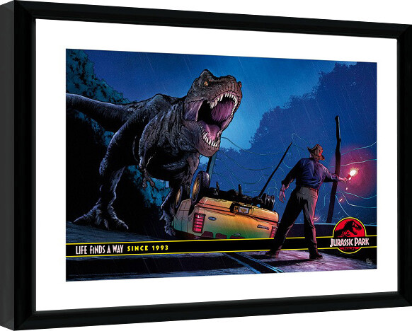 Jurassic Park - Alan Grant & T-Rex Framed poster | Buy at Europosters