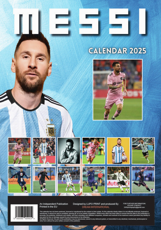 Messi - Veggkalendre 2025 | Kjøp hos Europosters