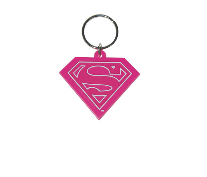 Keyring SUPERMAN - Pink Logo | Tips for original gifts