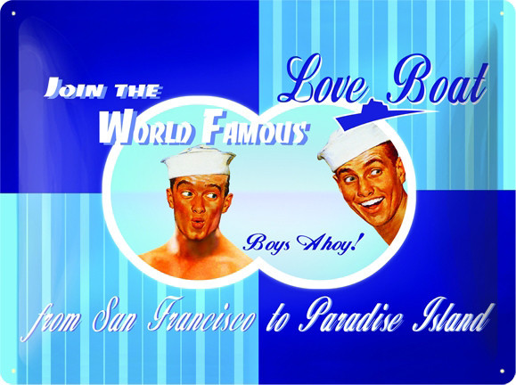 3D LOVE BOAT | Collectible retro metal signs for your wall