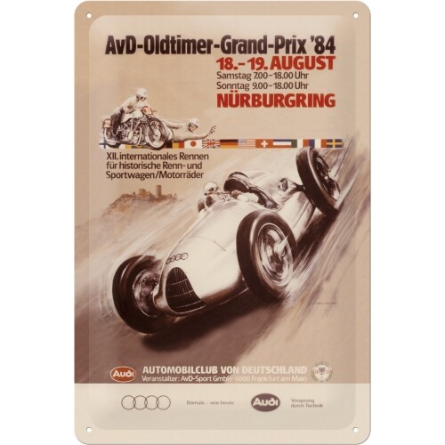 Audi - AvD Oldtimer Grand Prinx | Collectible retro metal signs for ...