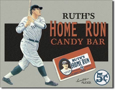 Babe Ruth – Candy Bar | Collectible retro metal signs for your wall