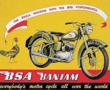 BSA BANTAM | Collectible retro metal signs for your wall