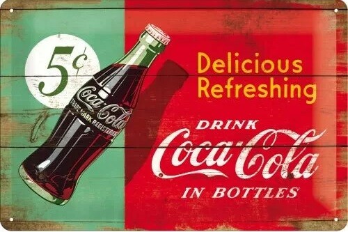Coca-Cola - Delicious Refreshing | Collectible retro metal signs for ...