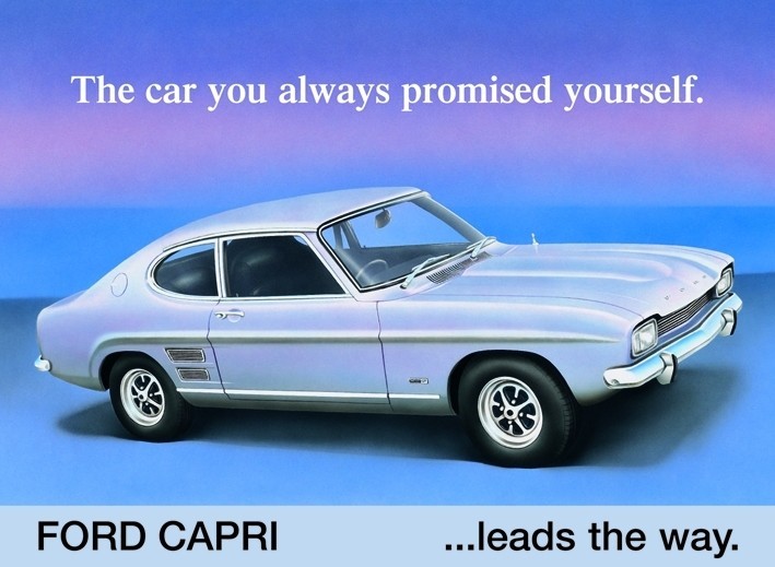 FORD CAPRI | Collectible retro metal signs for your wall