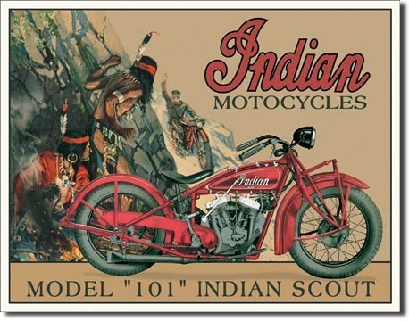 INDIAN - scout | Collectible retro metal signs for your wall
