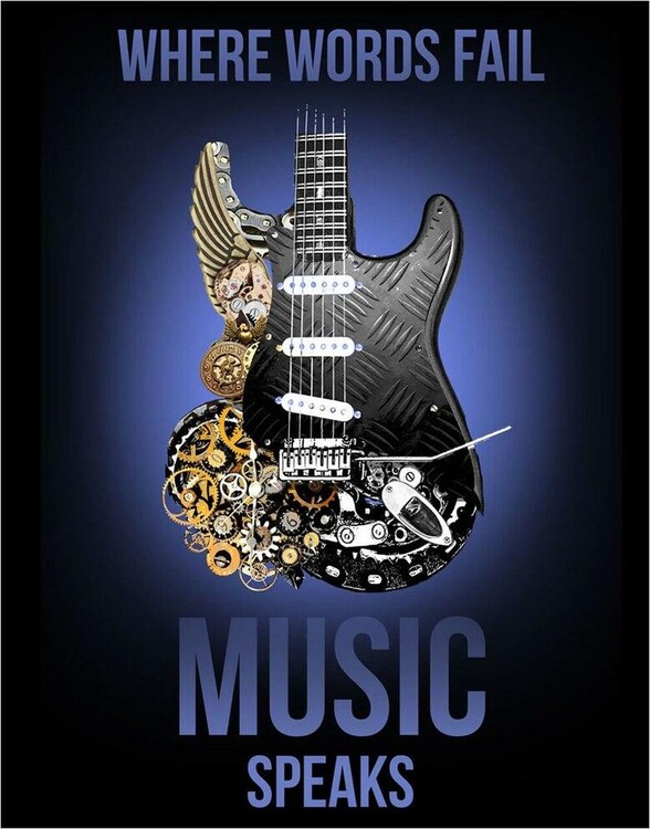 Music Speaks | Collectible retro metal signs for your wall