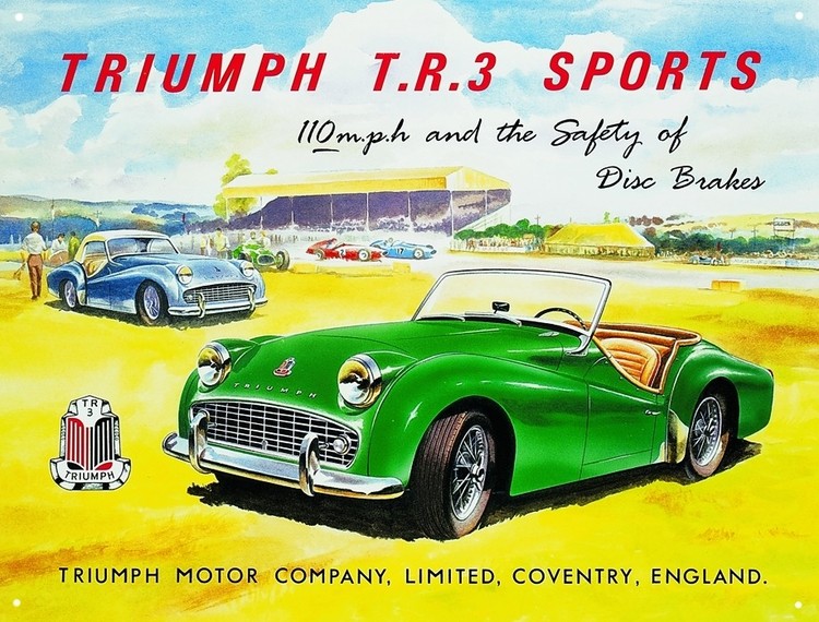 TRIUMPH TR3 | Collectible retro metal signs for your wall